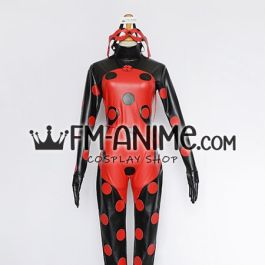 Female Protagonist Superhero Cosplay Costume Mask Black Red Polka Dot ...