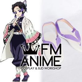 Demon Killer Shinobu Japanese Kimono Geta Clog Flip Flop PU Leather ...