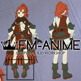 Fire Emblem Engage Anna Gray Red Cosplay Shoes Boots, Game Cosplay ...
