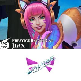 League of Legends Prestige Battle Cat Jinx Cosplay Temporary Tattoo ...