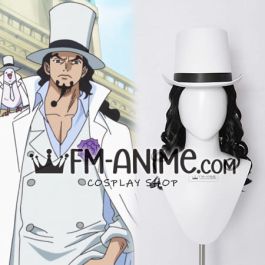 One Piece Rob Lucci Cosplay Wig Commission, Black Color Medium Length ...