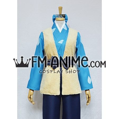 Shippo Kimono Cosplay Costume Commission Fox Yokai Blue Hakama Leaves ...