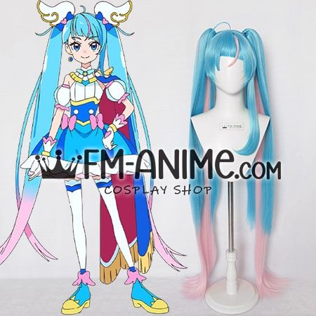 Soaring Sky! Pretty Cure Cure Sky Cosplay Wig Commission, Mixed Blue ...